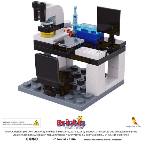 Custom LEGO® Lab Microscope Station – Brickis LEGO