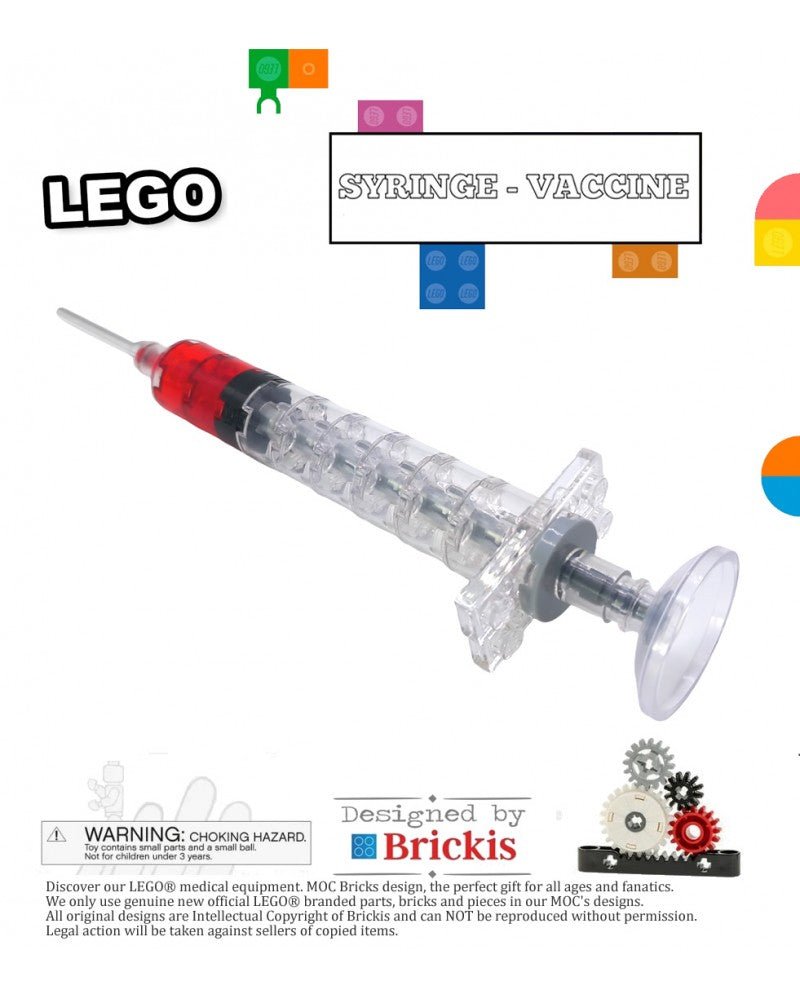 LEGO® MOC Medical equipment Syringe Vaccine – Brickis LEGO
