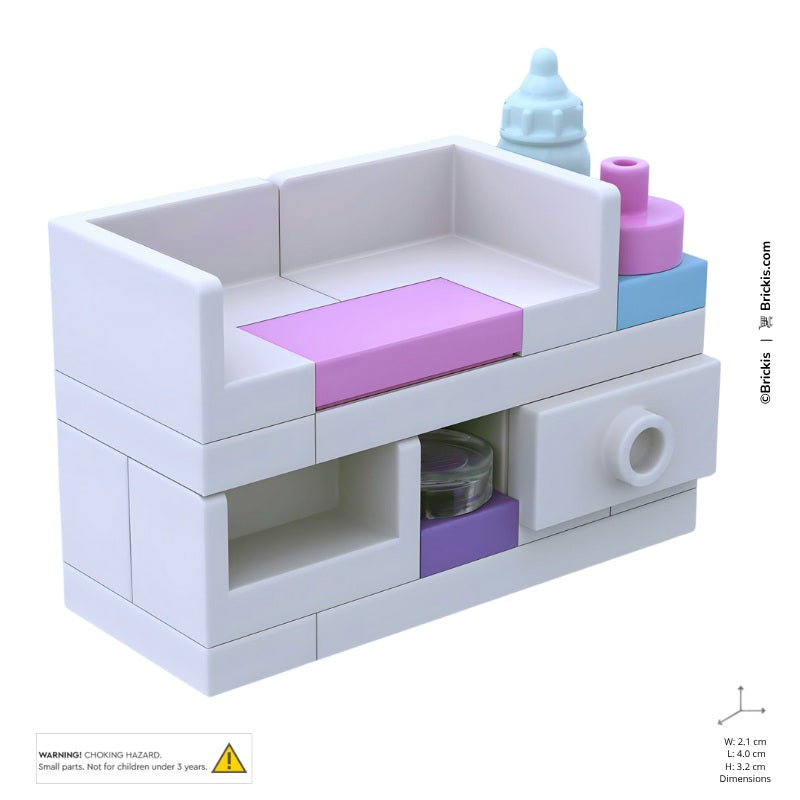 Custom LEGO® Diaper Changing Table – Brickis LEGO