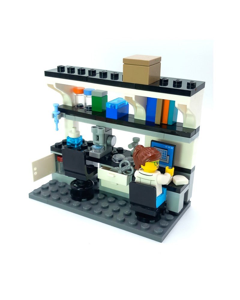 LEGO® MOC scientific research lab bench workstation – Brickis LEGO