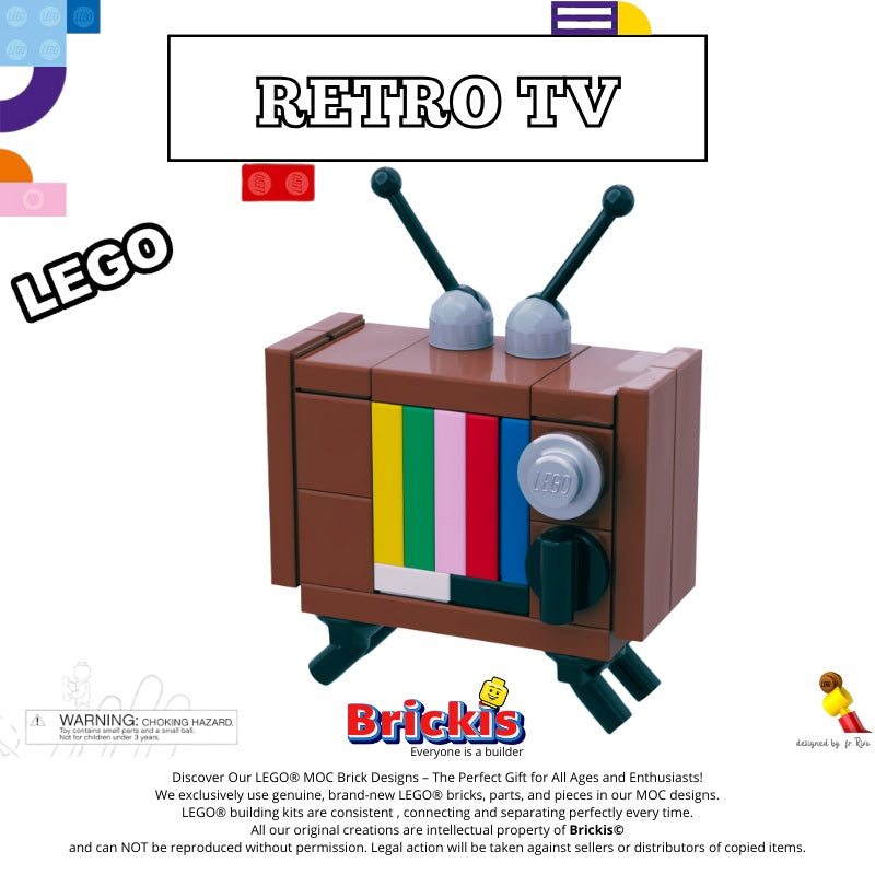 LEGO® Retro TV Television MOC – Brickis LEGO