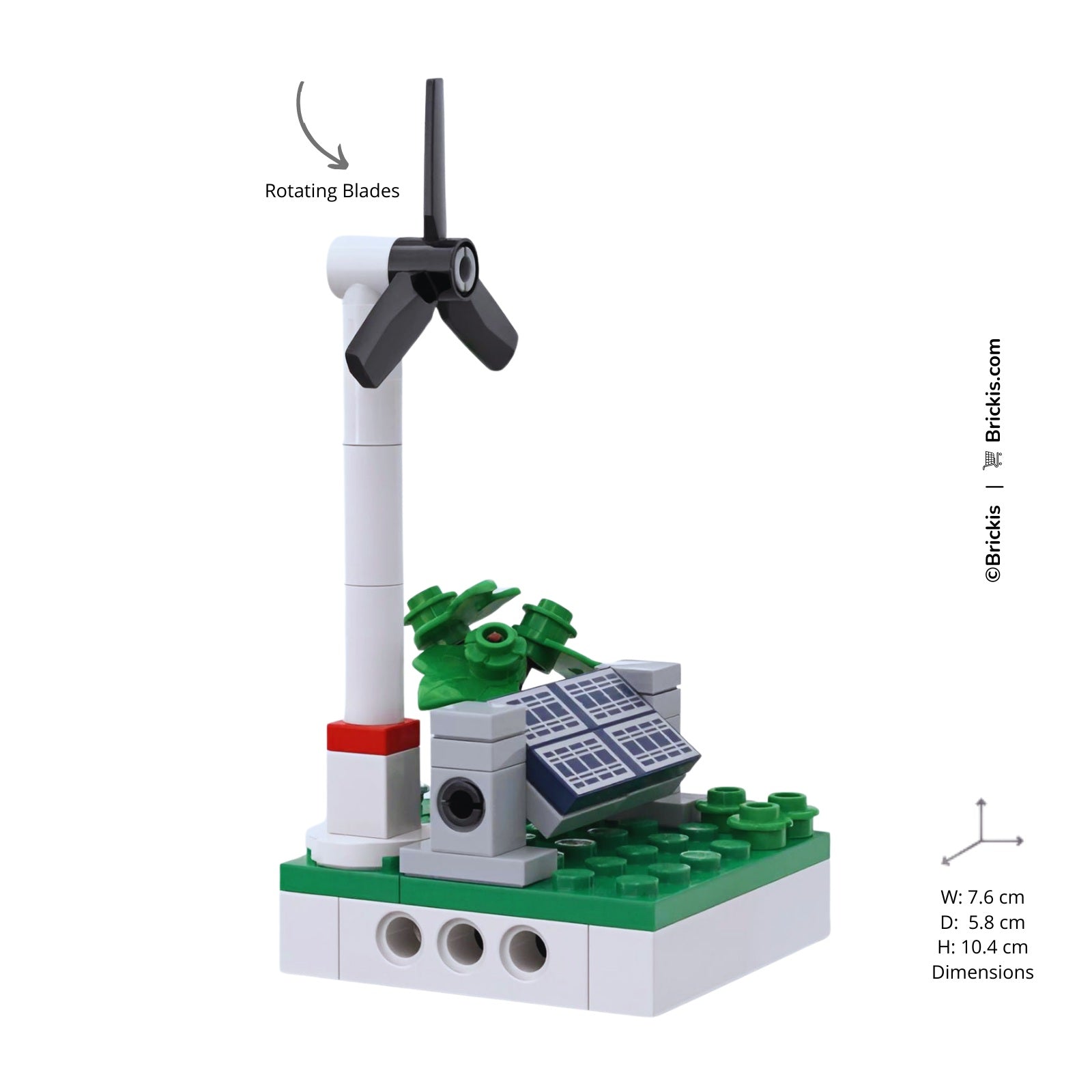 Custom LEGO® Wind Turbine - Solar Panels Renewable Energy – Brickis LEGO